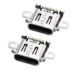 Replacement Type-C Switch Charging Port Charger Connector Power Socket Connector for Nintendo Switch NS Console (2-Pack)