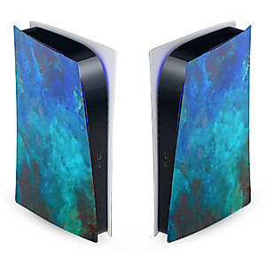 Head Case Designs Officially Licensed LebensArt Blue Malachite Art Mix Vinyl Faceplate Sticker Gaming Skin Decal Cover Compatible With Sony PlayStation 5 PS5 Digital Edition Console