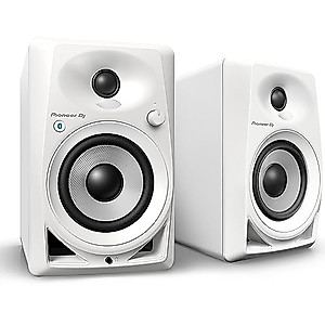 Pioneer DJ DM-40BT Desktop Monitor System with Bluetooth Functionality, 4-Inch (Pair, White)