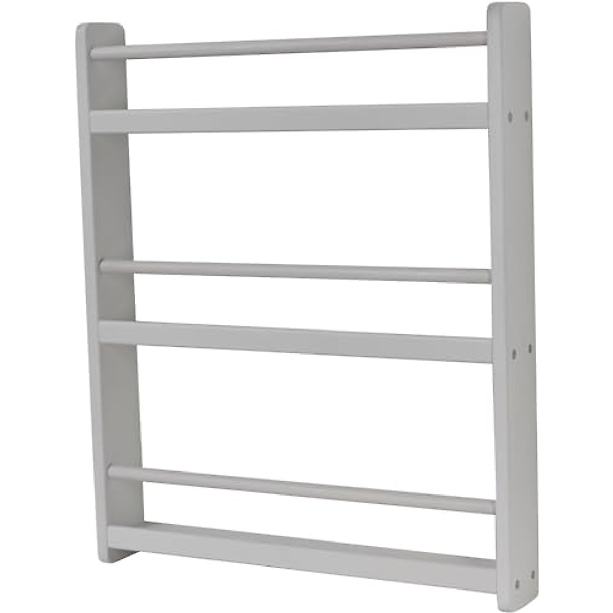 Childlike Behavior 3-Tier Wood Bookshelf Organizer for Kids - White, Wall Mount