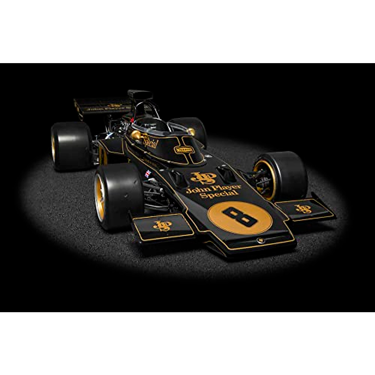 Pocher Lotus 72D John Player Special Emerson Fittipaldi 1972 British Grand Prix 1:8 Scale Diecast Model Kit HK114