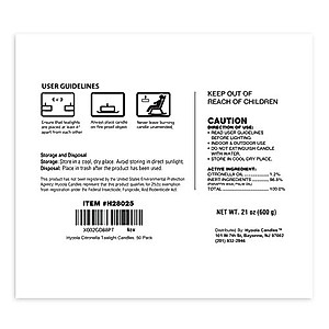 Tealight Citronella Candles - Anti Mosquito Candle - 4 Hour Burn - 100 Pack - DEET Free