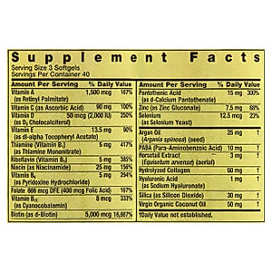 Hair, Skin & Nails Extra Strength Bundle. Includes One Bottle of Spring Valley Hair, Skin & Nails Extra Strength - 5,000 Mcg, 120 Count and a STS Fridge Magnet!