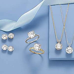 Ross-Simons 3.00 Carat CZ Solitaire Necklace in 14kt White Gold. 18 inches