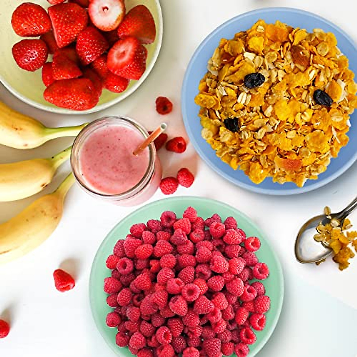 Epahi Wheat Straw Bowls Sets, 60 OZ Unbreakable Cereal Bowls Set of 4, Lightweight Microwave Dishwasher Safe Bowls, Reusable Large Bowls for Serving Soup Salad