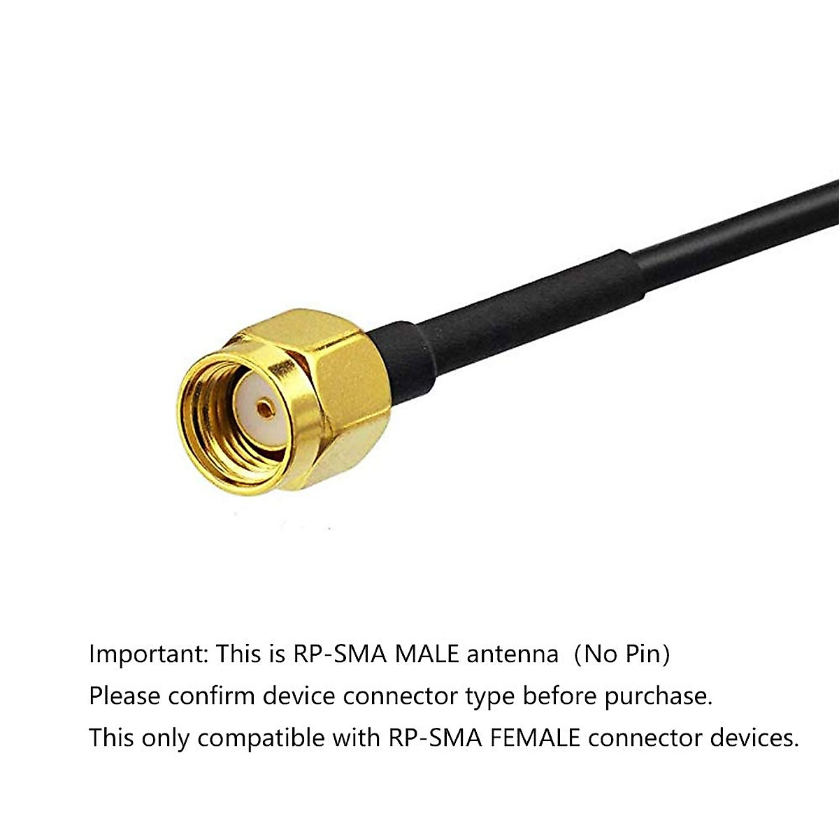 Bechol WiFi Booster Antenna with RP-SMA Male Connector,2.4G Magnetic Base 10ft Extension Cable for Wireless CCTV Security IP Camera Video System NVR DVR