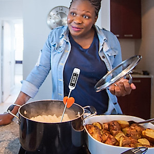 Windspeed Thermometer Pot Clip Holder(No Thermometer Include), 2Pcs Candy Thermometer Pot Clip Holder for Digital Thermometer Holder for Candle Soap Jam Candy Milk Chocolate Cooking