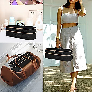 Fasrom Double Layer Travel Case Compatible with REVLON One Step Blow Hair Dryer Brush Volumizer Original 1.0, Plus 2.0 and Styler, Black (Bag Only, Patent Design)