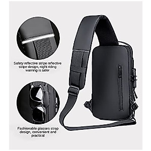 Anti Theft Sling Bag, USB Charging Sport Sling Anti-theft Shoulder Backpack, Waterproof Crossbody Bags (Gray Brown)