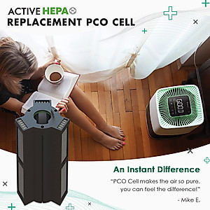 Greentech Environmental Active HEPA+ PRO Replacement PCO Cell - HEPA Filter Replacement Uses UV Energy - Air Purifier for Space and People - Maintains pureAir Active Air Purification Experience