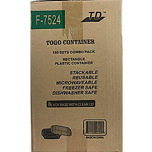 Maple Trade TD F7524 24 Ounce to Go Containers with Lids (150 Pack)