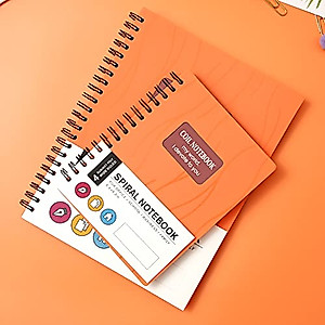 Yoment Spiral Notebook 6'' x 8'' Wide Ruled 5 Subject Notebooks with Dividers Tabs for Work Wide Ruled 240 Pages Lined Journal Multi Subject Notebook for Note Taking, Back to School, Gifts, Orange