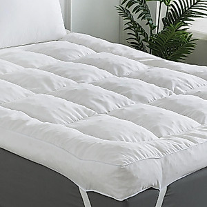 WhatsBedding 3 Inch Memory Foam Mattress Topper California King Size, Breathable Fluffy Shredded Memory Foam Filled Pillow Top, 4 Anchor Elastic Bands, 84x72x3 Inch