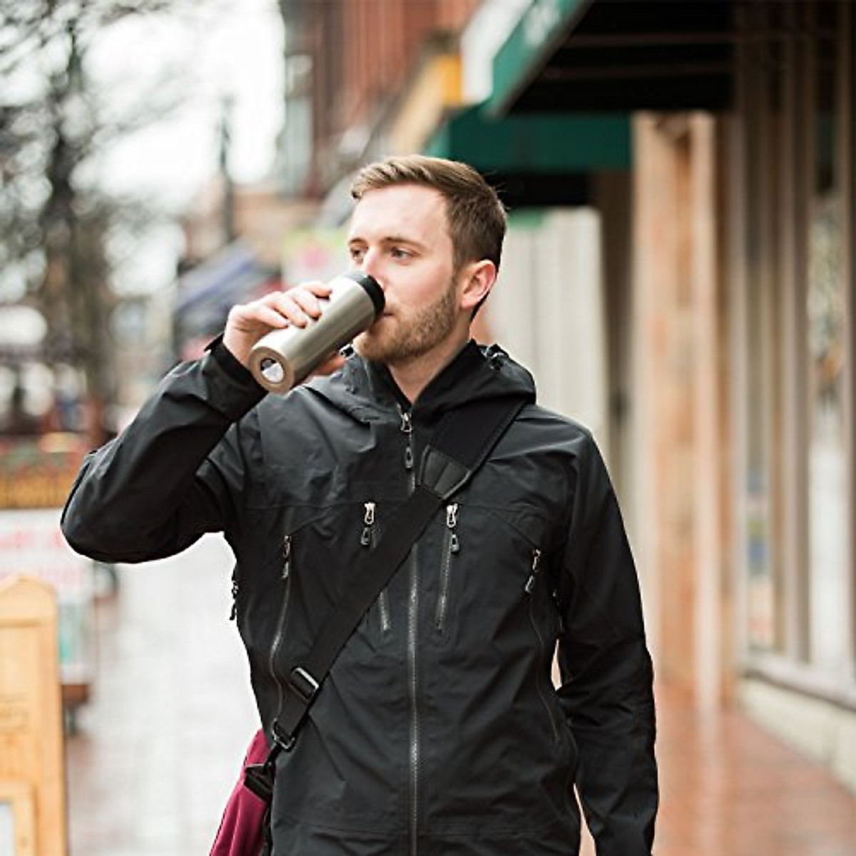 Espro Stainless Steel 12 Ounce Travel Press with Tea Filter, Red