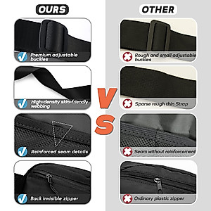 Everywhere Belt Bag with Card Holder Wallet for Women, Fanny Pack Crossbody Bags with Longer-length Adjustable Strap, Unisex Fashion Waist Packs for Workout Travelling Running (Pink)