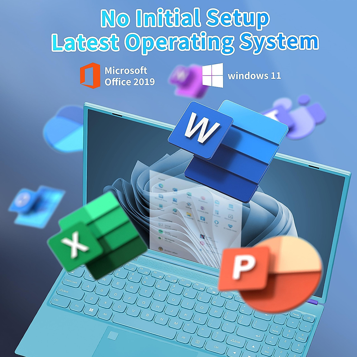 16inch Green Laptop 16G RAM 1TB SSD Ultra-Narrow bezels 2.5K FHD(2560x1600) IPS Screen/N5095 CPU,Win 11 Pro PC with Full Size Numeric Color Backlit KB/Fingerprint(16G+1TB)