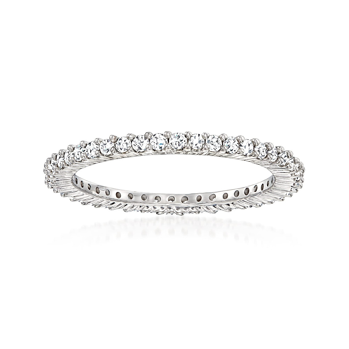 Ross-Simons 0.50 ct. t.w. Diamond Eternity Band in 14kt White Gold. Size 6