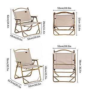 Naturehike MW02 Foldable Chair - Outdoor Furniture Kermit Aluminum Portable Folding Chair Great for Camping Picnic Park (Khaki, Regular)
