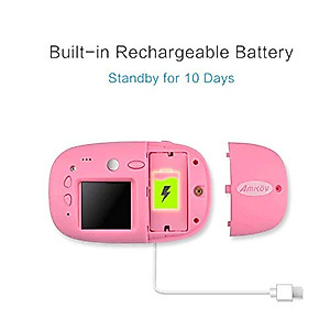 LKYBOA Retro SLR Child Camera -Digital Camera for Kids, 1080P Digital Video Camera with Screen and Card for 3-10 Years Boys (Color : Pink)