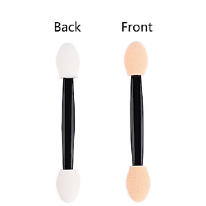 ZYIGYI 200 PCS 3 Inch Disposable Eyeshadow Brushes, Sponge Makeup Applicators Dual Sides