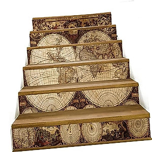 DOITOOL Thicken Stairs Stickers Stairs Decals Staircase Decals Stair Stickers Decorate Decorative Paintings Digital PVC Stair Decor Staircase Stickers Staircase Wall Decor
