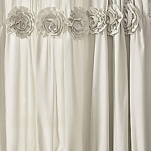 Lush Decor, Neutral Darla Window Curtain Single Panel, 84" x 40"