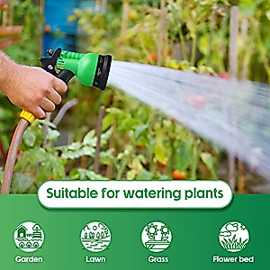 6 Pieces Garden Hose Nozzle Sprayer ABS Water Spray Nozzle Garden Hose Nozzle Hose Sprayer Nozzle Hand Sprayer for Hose for Watering Plants Lawn Garden Cleaning Showering Pets Washing Cars Green