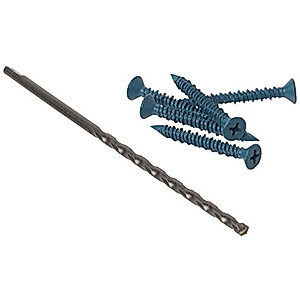 SNUG Fasteners (SNG481) 100 Qty 3/16" x 1-3/4" Flat Head Phillips Diamond Tip Concrete Screws to Anchor Masonry, Block & Brick, Count