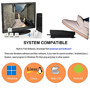 iKKEGOL Upgraded USB Foot Switch Single Pedal Mechanical Control Footswitch Map Mouse Keyboard Hotkey Combination Key press Simulator Program Page Turner Game Transcription HID