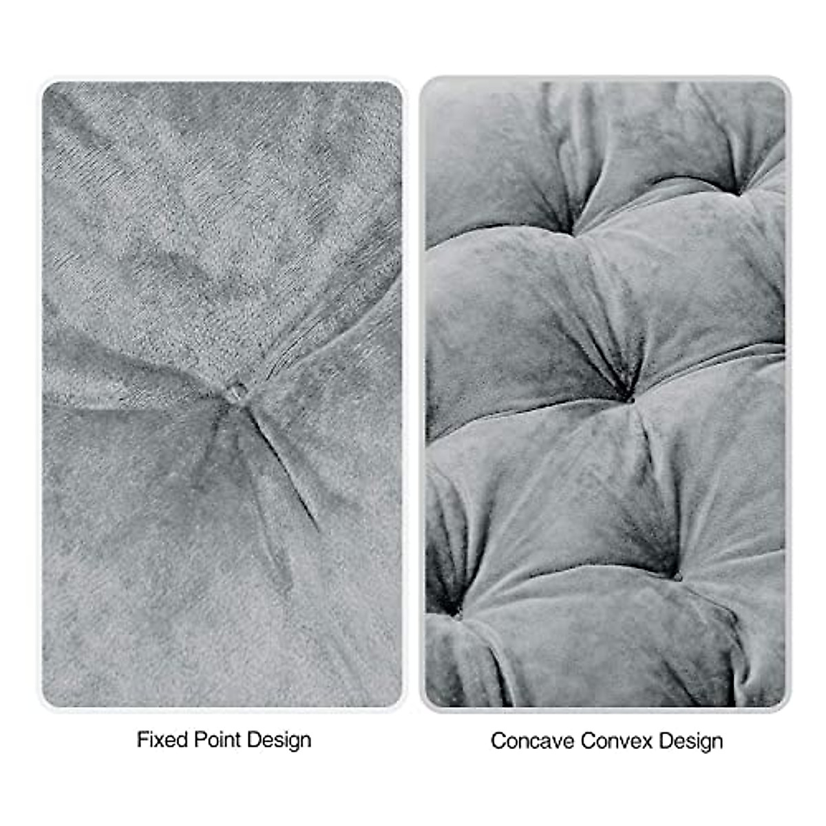 REDCAMP Chaise Lounge Chair Cushion for Patio Furniture, Thicker Soft Comfortable Zero Gravity Chair Pad for Outdoor Indoor Home Office, Grey 65"x21"