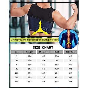 CGTFY Gynecomastia Compression Shirts Men Tank Top Sauna Sweat Shirts,Slimming Body Shaper Vest for Men Blue