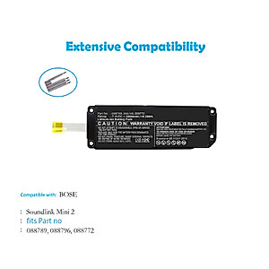 C S Replacement Battery for BO-SE Soundlink Mini 2, fits Part no 088789 088796 088772 2200mAh