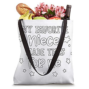 Gift from Niece craft for Aunt or Uncle Color your own funny Tote Bag