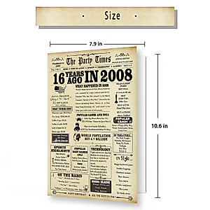 VvOoOvV 18th Birthday Card for Daughter Son, Vintage Style, Blank Inside, 7.9 x 10.6 in