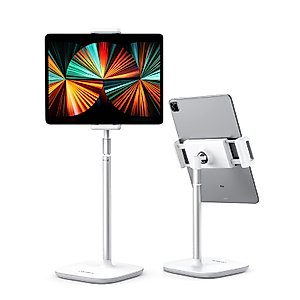 UGREEN Tablet Stand Holder for Desk Height Adjustable Stand Aluminum Alloy Cradle Desktop Tablet Mount Dock Compatible with iPad Pro 12.9, iPad Air Mini 5 4 3, E-Book Reader
