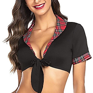 Women Romper Lingerie Sexy Bow Cut Out Deep V Sleepwear Chemise Teddy One Piece Babydoll Bodysuit Valentine Day Gift for Her