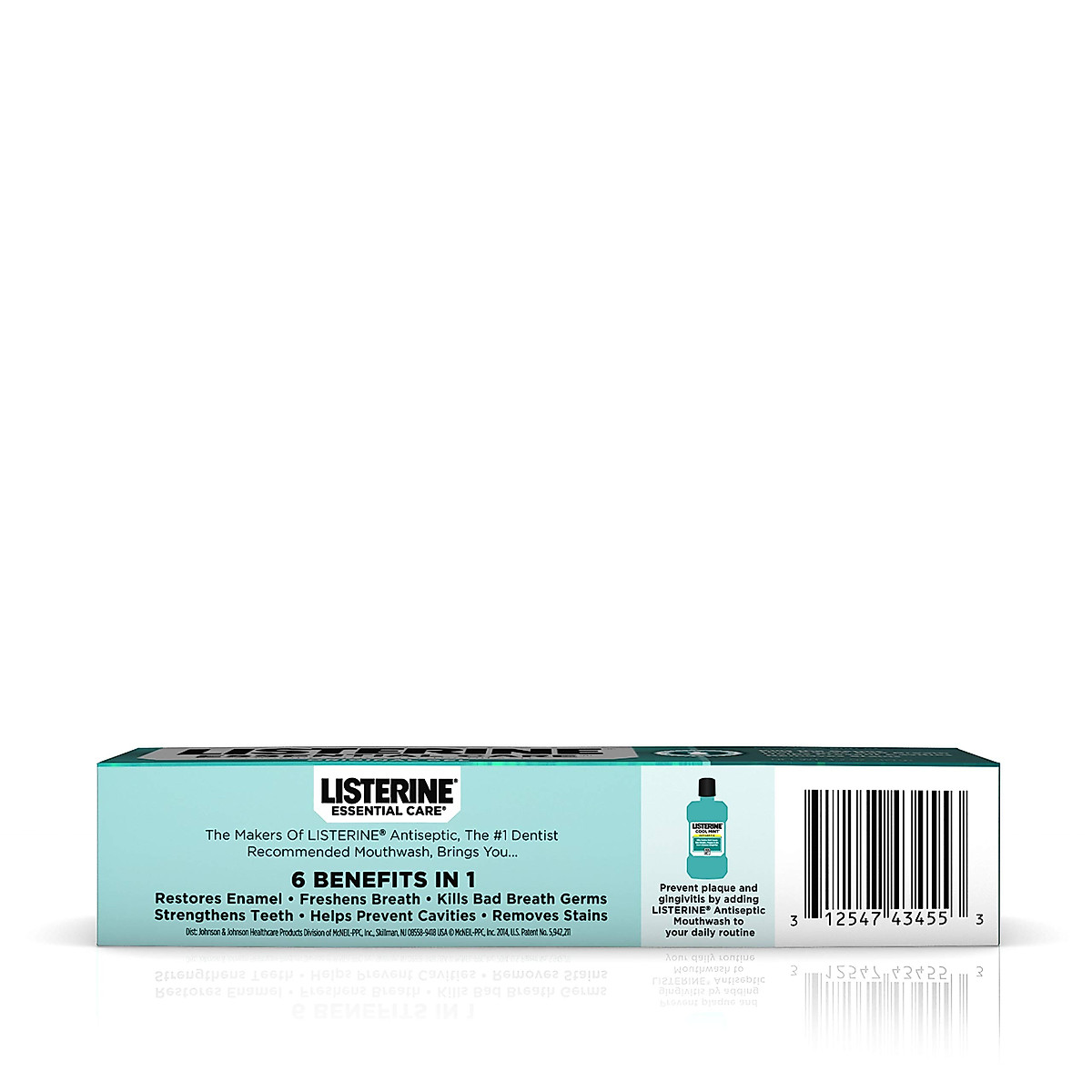 Listerine Essential Care Toothpaste, Powerful Mint Gel, 4.2 Ounce