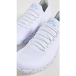 APL: Athletic Propulsion Labs Women's Techloom Breeze Sneakers, White/Ice Blue/Speckle, 6 Medium US