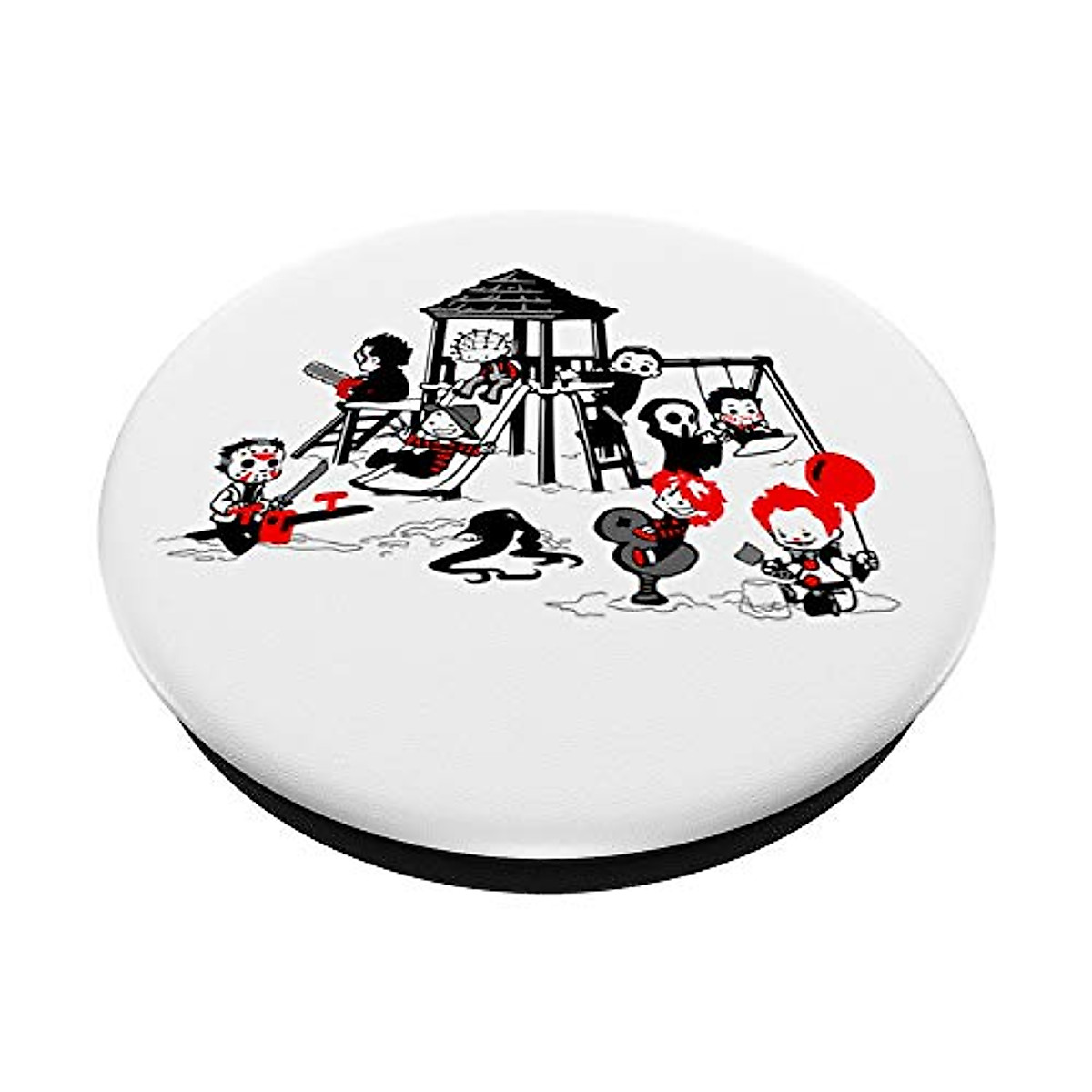 Horror Playground Children in Scary Movie Character Costumes PopSockets PopGrip: Swappable Grip for Phones & Tablets