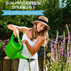 Verabella Womens Straw Beach Hat Lightweight Summer Foldable/Packable Floppy Hats for Women Fashionable,Nature