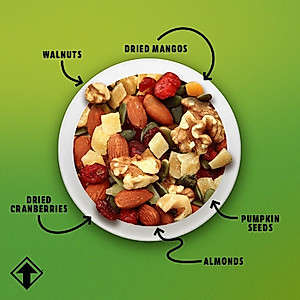 Power Up Mega Omega Trail Mix By Gourmet Nut -100% Natural Keto & Paleo Friendly Non GMO Vegan Gluten Free Certified Kosher - Shareable Dried Fruit & Mixed Nuts Protein Snacks, 8oz Bags (Pack of 4)