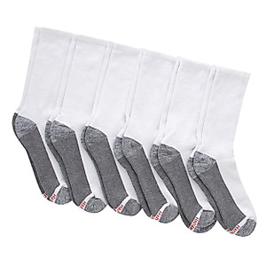 Hanes Mens Max Cushioned Moisture-wicking Control, Multi-pack Ultimate 8-Pack Ultra FreshIQ Odor With Wicking Crew Socks, White/Black/Grey Assorted, White/Grey/Black - 8 Pack, 6-12 US