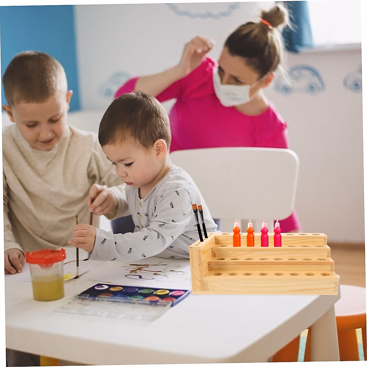 PLAFOPE Paint Box Storage Rack Acrylic Paint Storage Rack Acrylic Paint Storage Organizer Pigment Stand Holder Paint Stand Craft Paint Organizer Paint Holder for Acrylic Painting