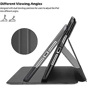 Cool Anime Black Case for iPad Air 3 Case 10.5 Inch (3rd Gen) 2019, Japanese Manga Character Fun Cartoon Pattern Leather Stand Folio Cover, Soft TPU Protective for Teens Girls Women Boys