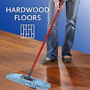 O-Cedar Dual-Action Microfiber Sweeper Dust Mop,Red