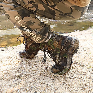 HANAGAL Hunting Boots Lightweight EVA Midsole Waterproof Mens Work Boots Anti-wicking Military Tactical Army Combat Hiking Boots for Men Size 9