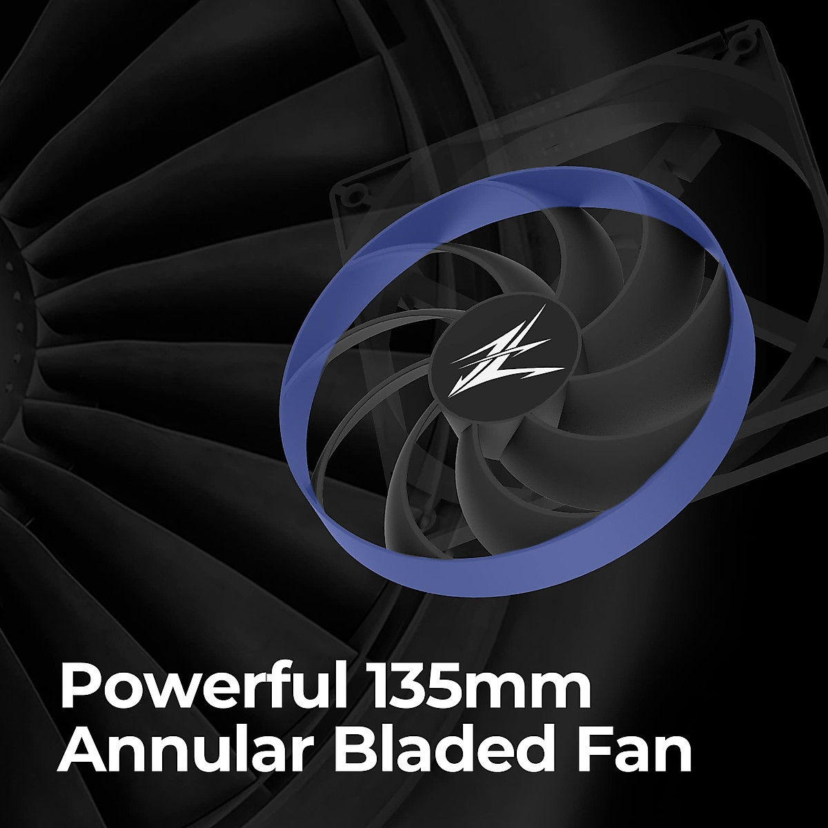 Zalman CNPS 10X Performa Black, Extreme Performance CPU Cooler, LGA1700 Compatible, Powerful 135mm Annular Fan 1500RPM, 75 CFM, 180W TDP, 4 Copper Heat Pipes, STC 8 Thermal Paste Included - Black