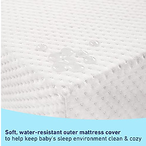 Graco Hadley Convertible Crib and Mattress Set, White | Includes 4-in-1 Convertible Crib with Drawer, Premium Foam Crib and Toddler Mattress