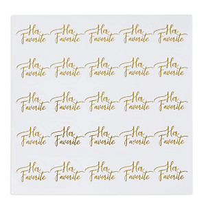 Pipilo Press Gold Foil Stickers for Weddings, His Favorite, Her Favorite (1 in, 200 Pieces)