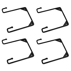 Milltown Merchants Metal Display Stand - Wall Mounted Decorative Plate Holder - Versatile Plate Hanger Stand - Black Metal Plate Stand (4 Pack, Medium)